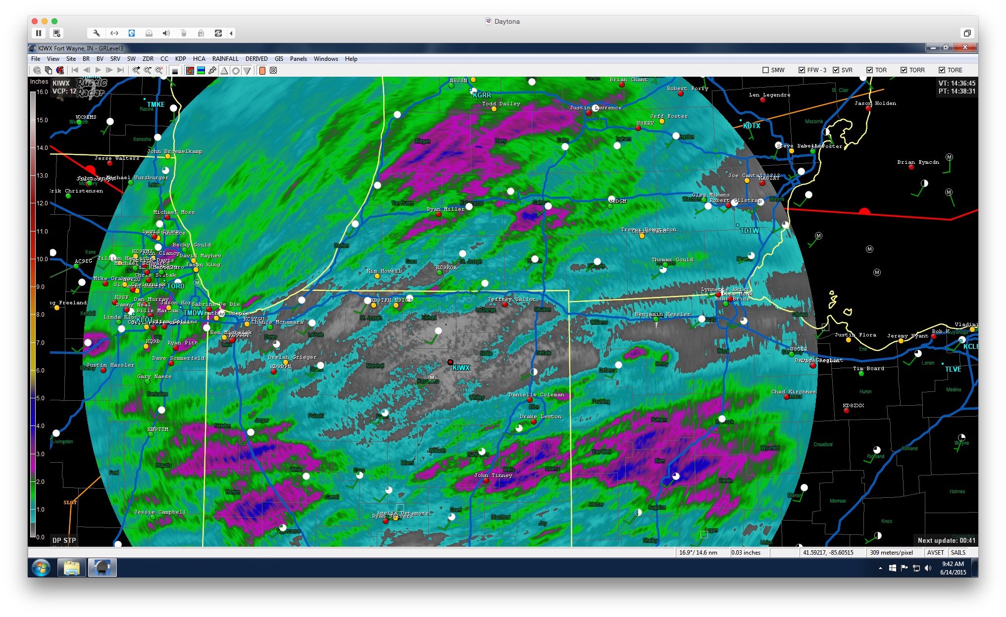 Storm Total Rainall – GRLevelX Users